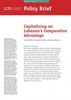 LCPS - Capitalizing on Lebanon’s Comparative Advantage